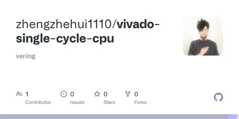 Github Zhengzhehui1110vivado Single Cycle Cpu Verilog