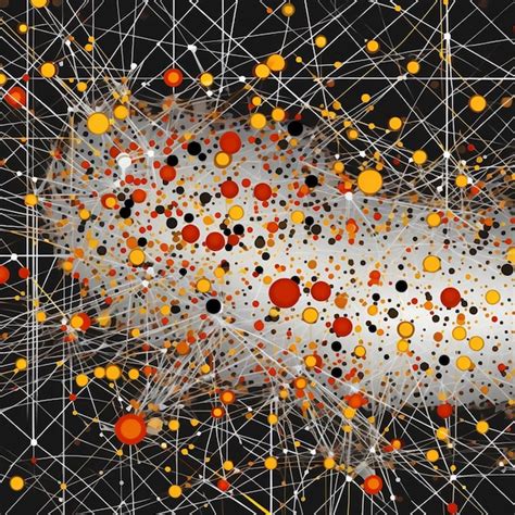 Premium Ai Image A Close Up Of A Bunch Of Dots And Lines On A Black Background Generative Ai