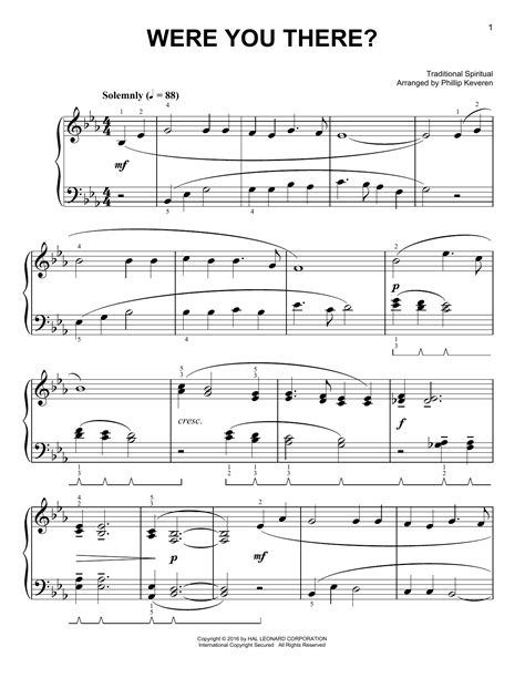 Were You There Sheet Music Direct