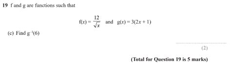 Gcse 9 1 Maths Inverse Functions Past Paper Questions Pi Academy
