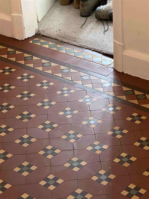 Edwardian Tile Hallway Restoration In Mount Nod Coventry Warwickshire