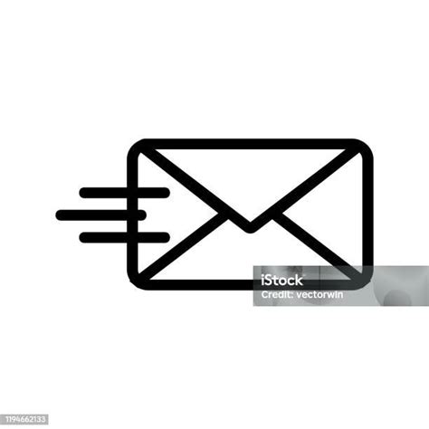 Vecteur Dicône De Lettre Envoyé Illustration Dillustration Isolée De