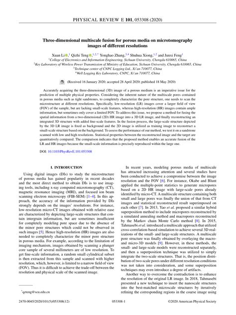 pdf three dimensional multiscale fusion for porous media on