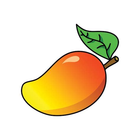 Premium Vector Mango Cartoon Vector Illustration Cute Mango Cartoon Drawing Playful Mango