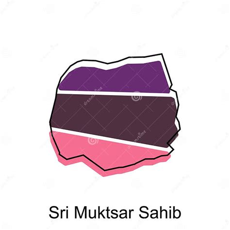 Sri Muktsar Sahib Map Vector Map Of The India Country Borders Of For