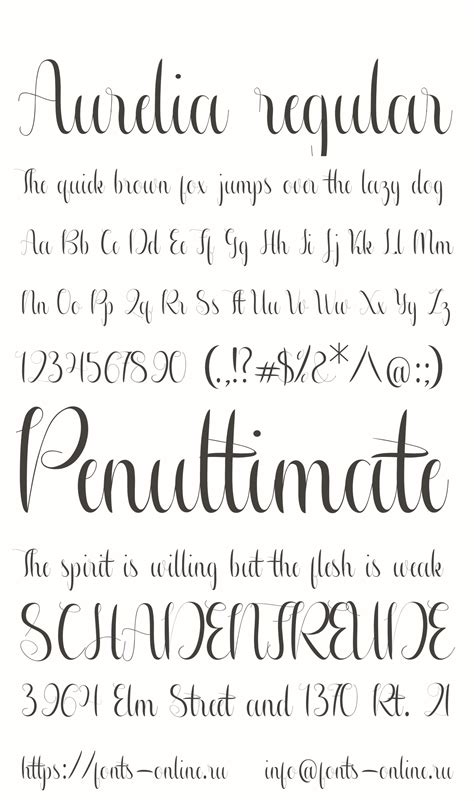 Aurelia Regular Font
