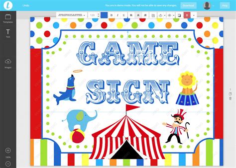 Circus Game Signs Carnival Game Signs Carnival Signs Circus Signs