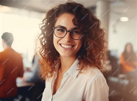 Premium Photo Woman Smiling In Office Business Smile