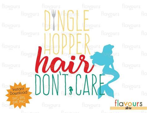 Dinglehopper Hair Dont Care Little Mermaid Svg Cut File