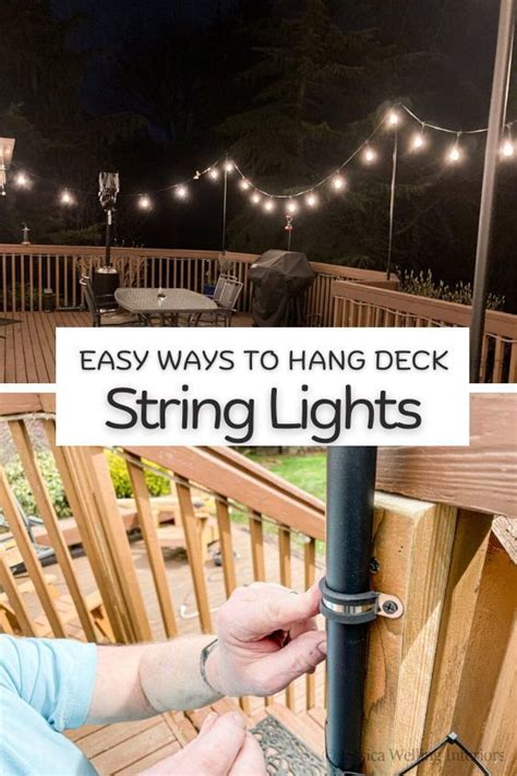How To Hang String Lights On A Deck Jessica Welling Interiors Outdoor Deck Lighting Deck
