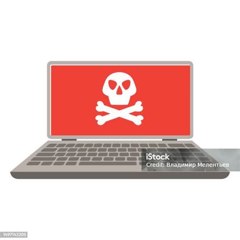 サイバー攻撃の頭蓋骨ランサムウェアの脅威の兆候ラップトップをハッキングする Dos攻撃のベクターアート素材や画像を多数ご用意 Dos