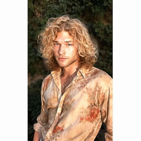 Premium Photo Arafed Man With Long Hair And A Shirt On Posing For A