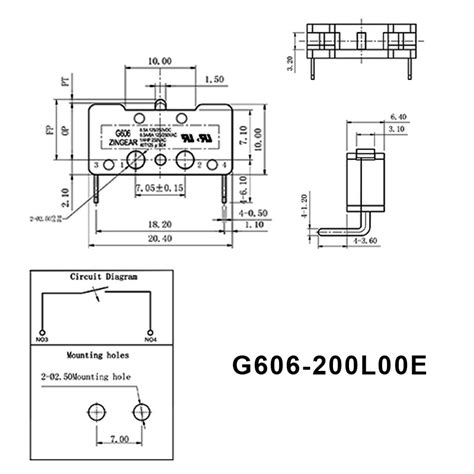 G606 Manufacturer DPDT Normally Open Micro Switch ZING EAR