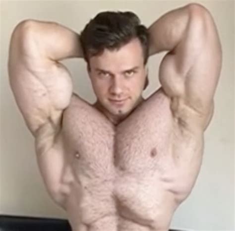 Gorgeous Muscle Hunk Flexes
