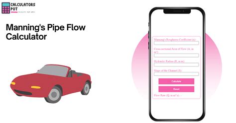 Manning S Pipe Flow Calculator CalculatorsPot