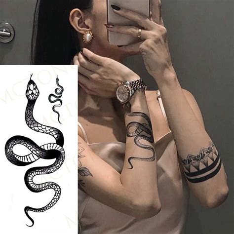 Snake Temporary Tattoo Fake Tattoos Hand Tattoos Tattoos