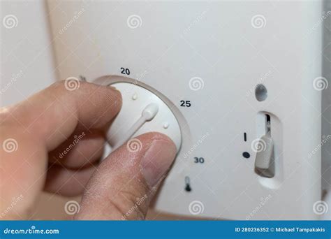 Central Heating Thermostat Control Dial Adjustment Stock Photo Image Of House Radiator