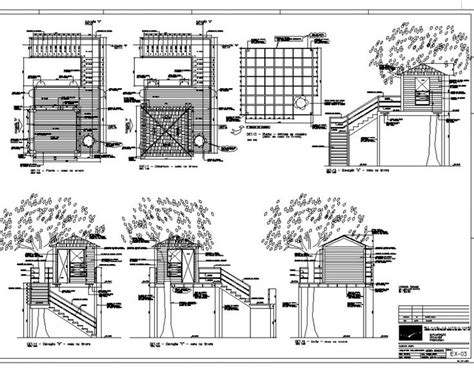 Free Treehouse Details CAD Drawings Architecture Details Free Treehouse Details CAD Drawings Architecture Details
