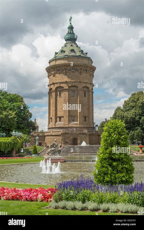 Wasserturm Mannheim Baden Württemberg Deutschland Stockfotografie