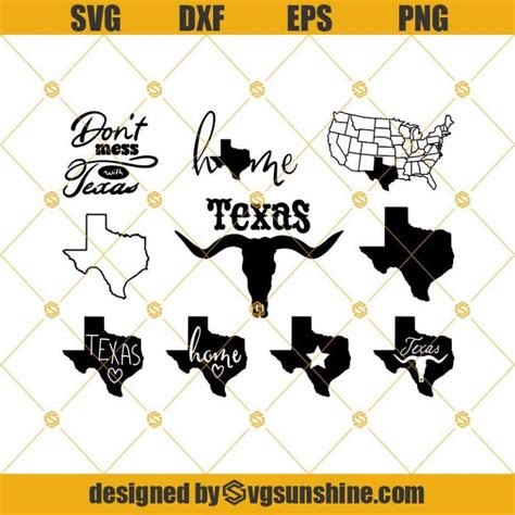 Texas Svg Bundle Texas Outline Svg Texas Home Svg Texas State Svg