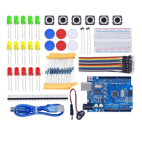 Kit Arduino Starter Com Protoboard E Componentes Eletronicos E Mais