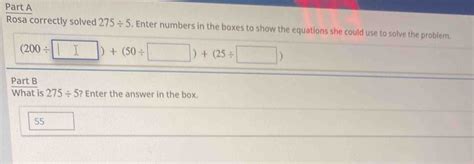 part a rosa correctly solved 275 5 enter numbers in the boxes to show