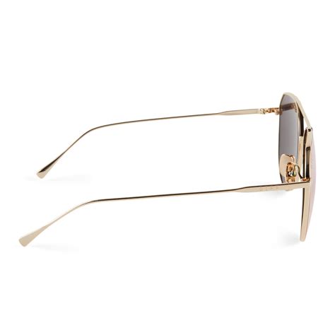 Dash Aviator Sunglasses Gold And Peach Mirror Diff Eyewear
