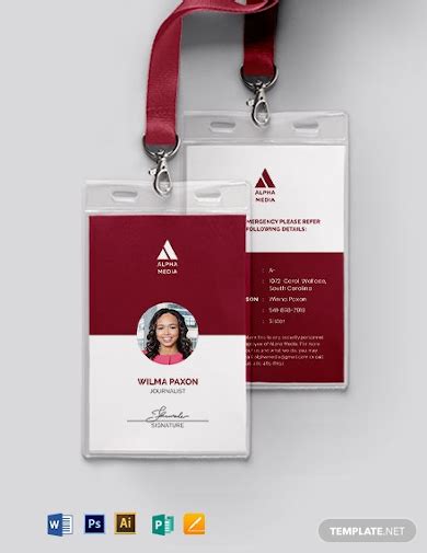 Simple ID Card 10 Examples Photoshop Pages Word Publisher