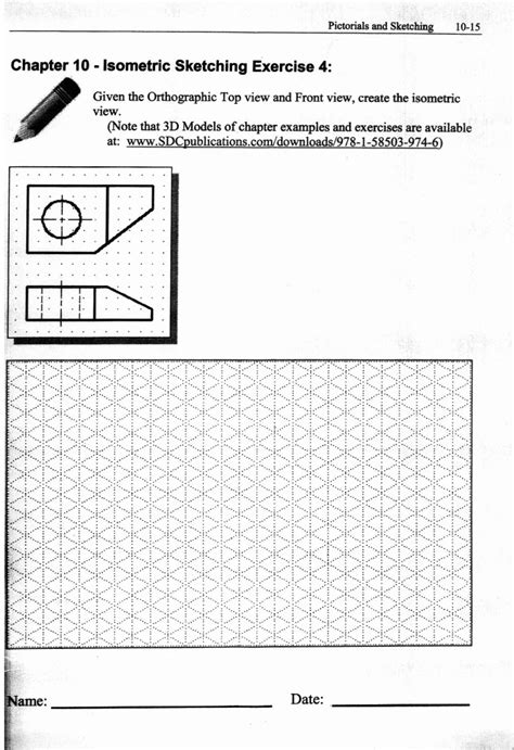 Pictorials And Sketching Chapter 10 Isometric Sketching Exercise 4