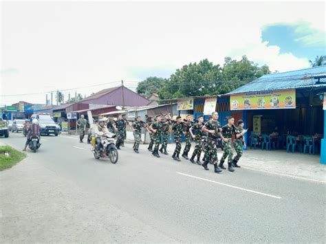Jaga Kebugaran Dan Fisik Prajurit Lanal Nias Laksanakan Lari Siang Gembira