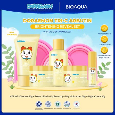 Jual BIOAQUA Skincare Remaja X DORAEMON Skincare Set Anak Paket Pcs Paket Niacinamide Glowing