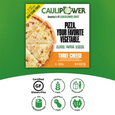 Caulipower® Stone Fired Three Cheese Cauliflower Crust Frozen Pizza 10