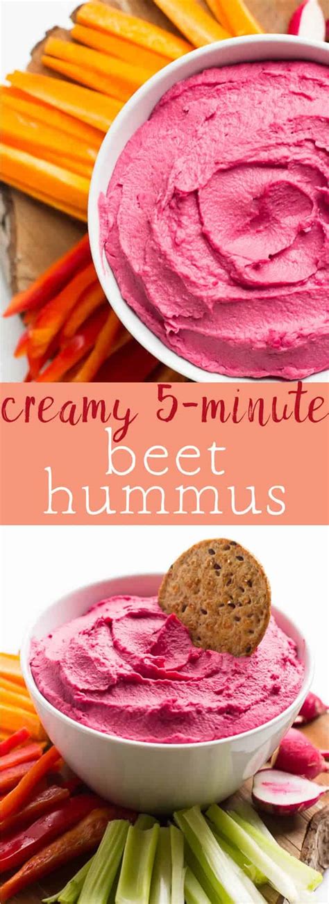 Beet Hummus Creamy 5 Minutes Of Magic Jessica In The Kitchen