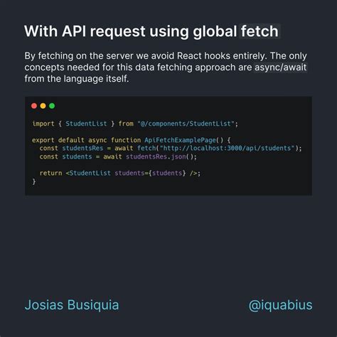 Josias Busiquia On Linkedin React Datafetching Javascript