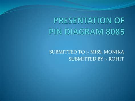Pin Diagram 8085 And Explanation Of 8085 Microprocessor Pptx