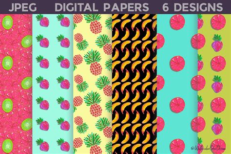 Fruit Digital Paper Graphic By Watercolorcolordream · Creative Fabrica