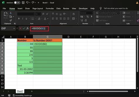 Excel Isodd 函数 Excel 函数教程