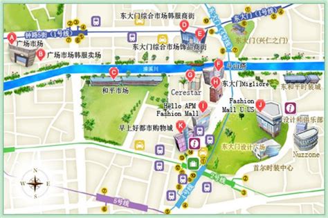 韩国首尔东大门地图 首尔 中 大山谷图库