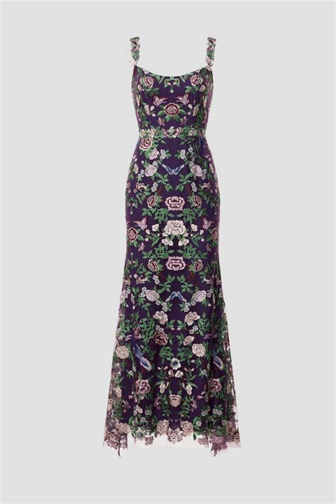 Embroidered Floral Gown By Marchesa Notte Rent The Runway