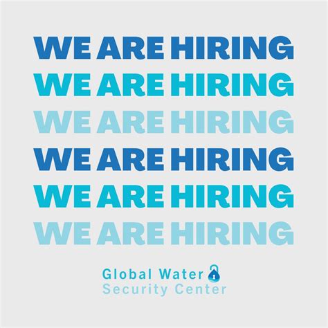 Global Water Security Center On Linkedin Now Hiring