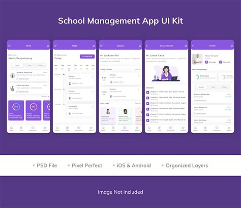 Kit Dinterface Utilisateur De Lapplication School Managemnet Psd