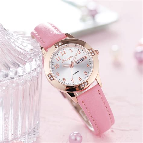 儿童手表防水防摔指针式女童小学生中学生初中女孩韩版简约电子表 虎窝淘