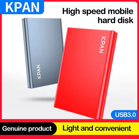 Kpan disco rígido externo portátil de metal fino disco rígido