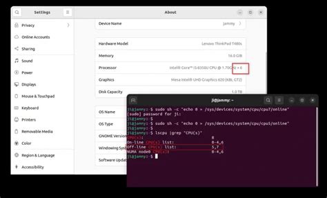how to disable cpu cores to save power in ubuntu 24 04 22 04