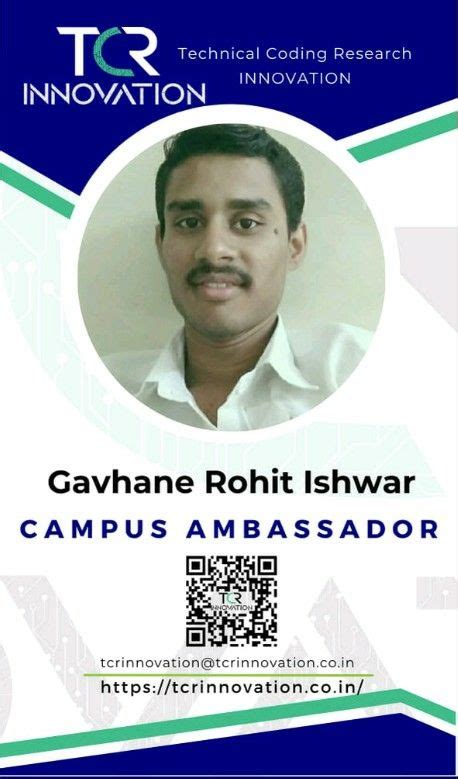 Rohit Gavhane On Linkedin Campusambassador Tcrinnovation Verified
