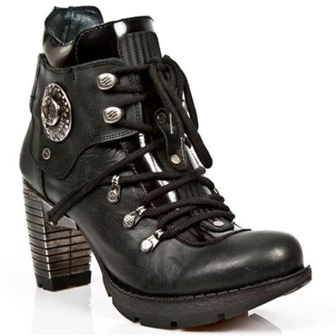 Rock Rock Womens Boots Style M Tr010 S1 Black Steel Heels Boots Women
