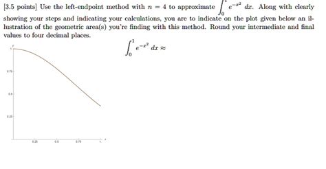 SOLVED Use The Left Endpoint Method With N To Approximate Dr Along With Clearly Showing Your