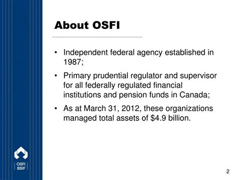 PPT OSFI Role And Profile PowerPoint Presentation Free Download ID 4804970