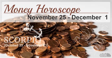 Scorpio Money Horoscope For The Week Of November