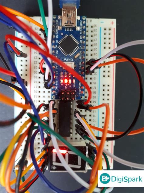 ساخت دنده هوشمند آردوینو و ماژول جوی استیک و سون سگمنت دیجی اسپارک